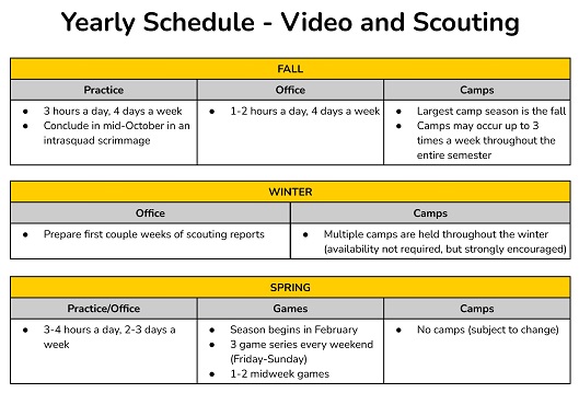 Job Descriptions : UI Baseball Managers Program