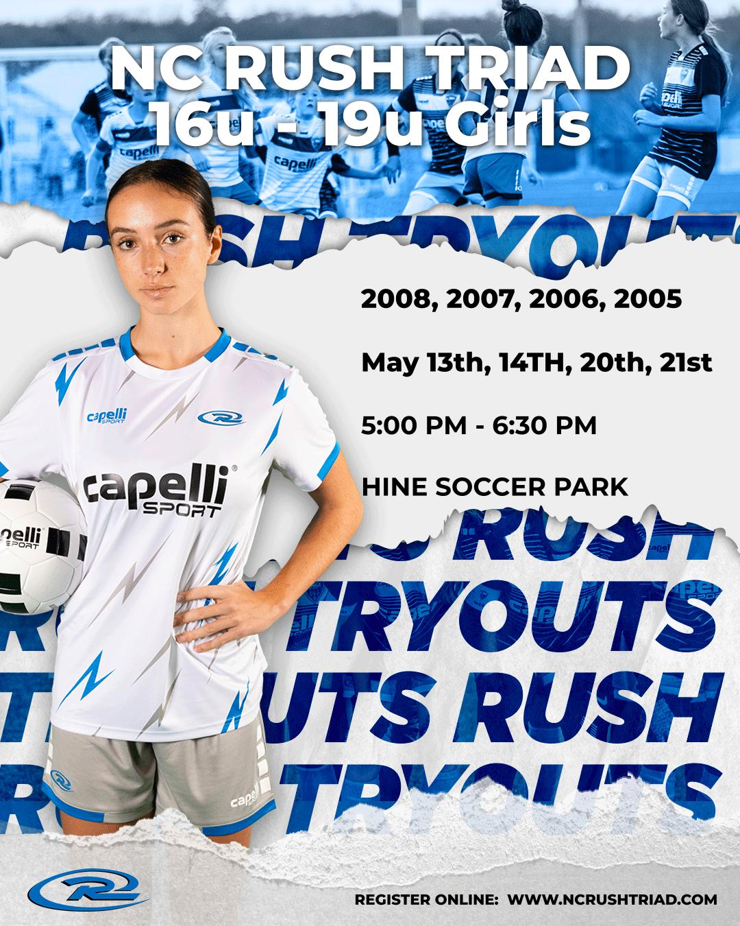 16u - 19u Girls : North Carolina Rush Triad Soccer Club