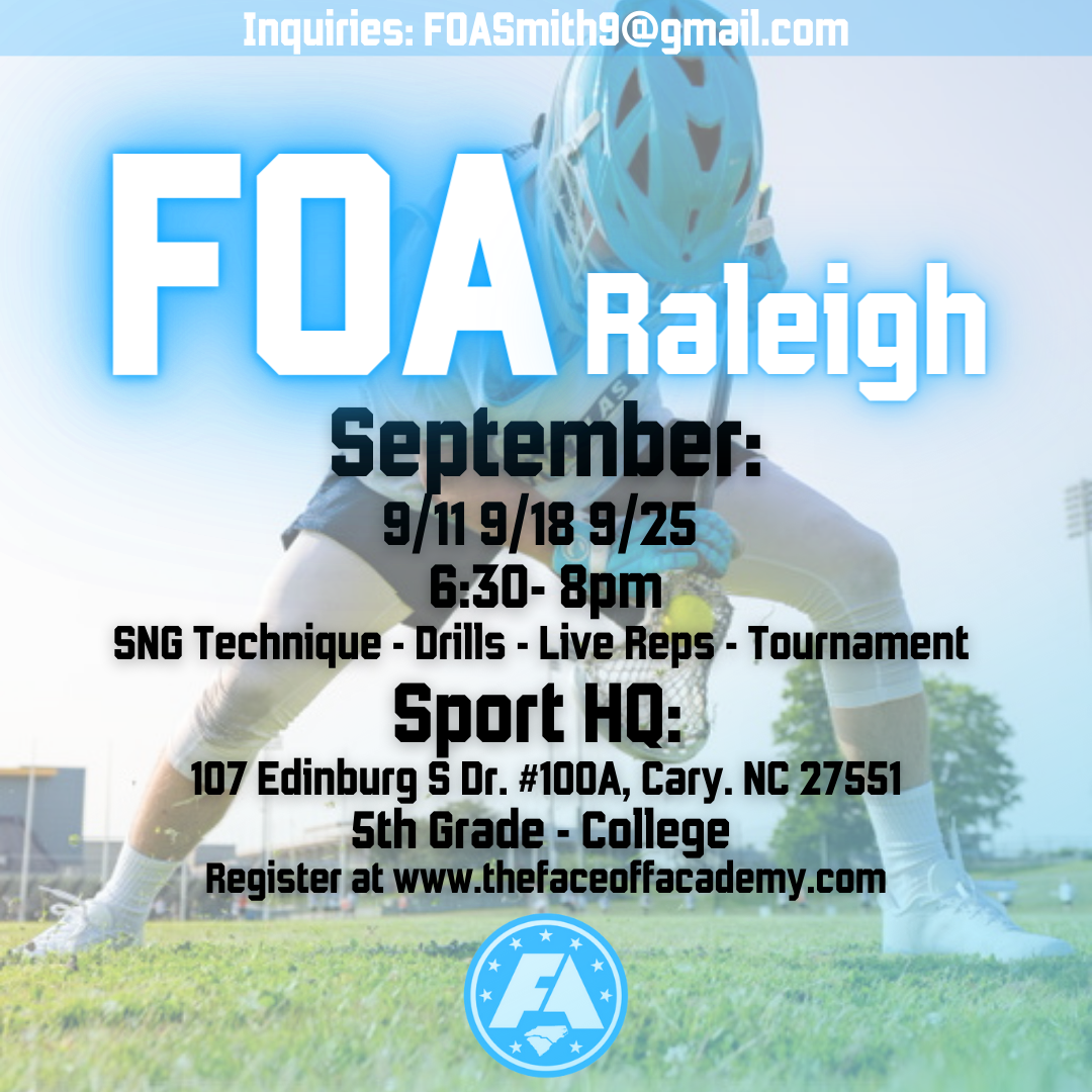 Raleigh Draw Day September Package : The Faceoff Academy
